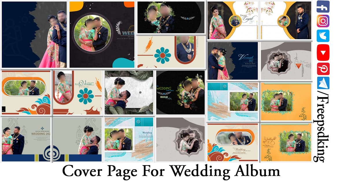 Cover Page For Wedding Album Free Download - Freepsdking.com