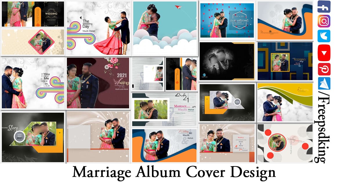Marriage Album Cover Design Free Download - Freepsdking.com