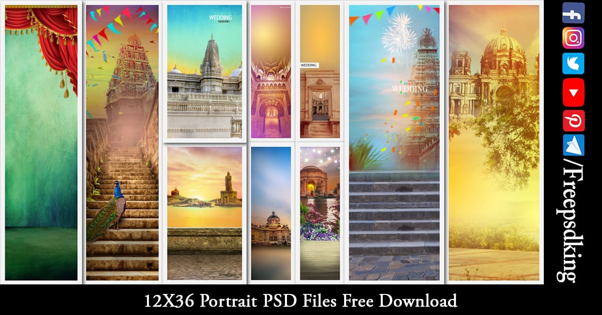 12X36 Portrait PSD Files Free Download - Freepsdking.com