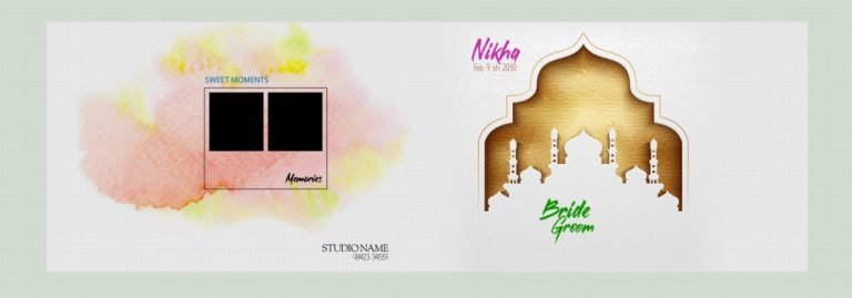 14X40 Wedding Album Wrapper Design PSD Free Download