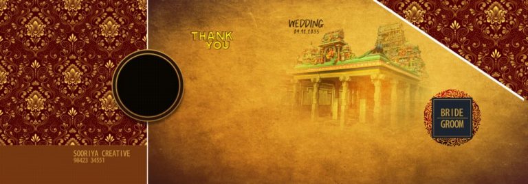 14X40 Wedding Album Wrapper Design PSD Free Download