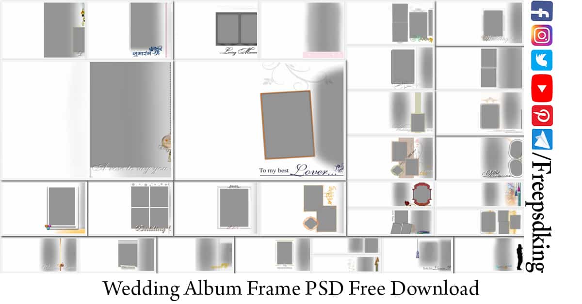 Wedding Album Frame PSD Free Download - Freepsdking.com