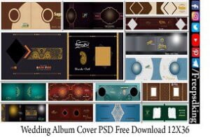 14X40 Wedding Album Wrapper Design PSD Free Download