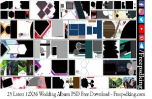 14X40 Wedding Album Wrapper Design PSD Free Download