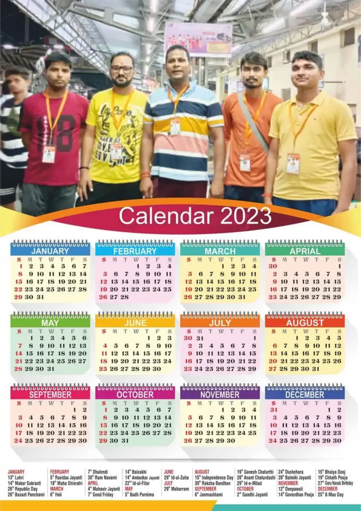 2022 Calendar With Indian Holidays